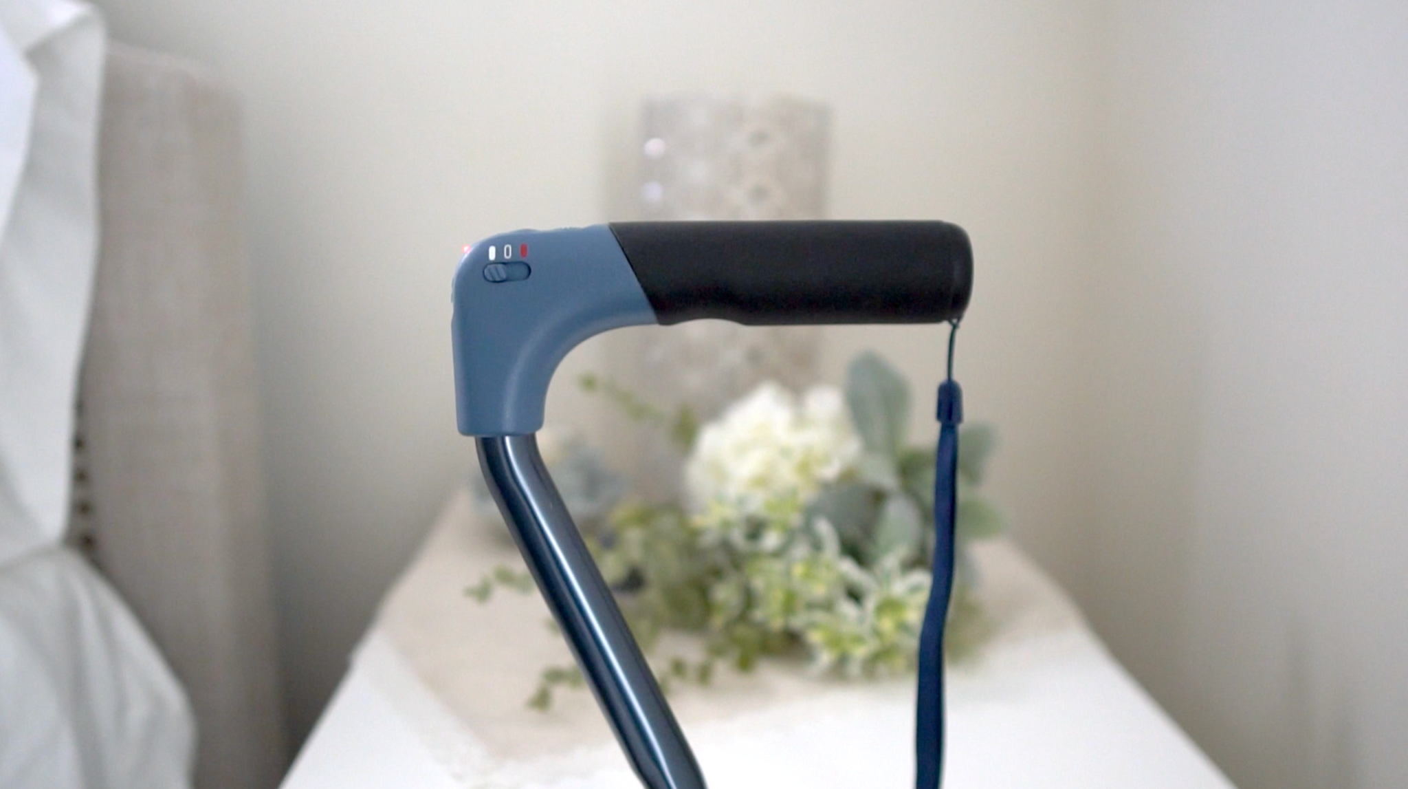 Smart Brain Light Cane with Flashlight | Adjustable Aluminum Cane